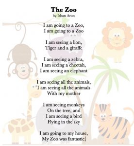 Poem 2 – The Zoo – Kunjukaryangal
